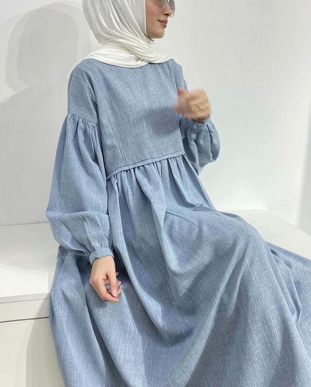 9 Model Baju Gamis Polos [year], Inspirasi untuk Bukber