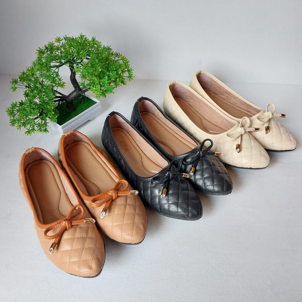 Jual Sepatu Wanita Flatshoes Bahan Impor Series Bella - Zahra By Nayla