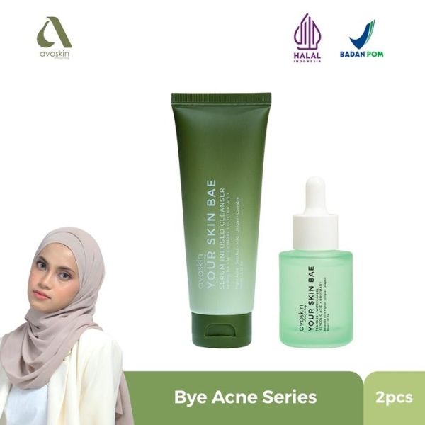 AVOSKIN OFFICIAL - Paket Bye Acne Series Untuk Kulit Berjerawat 130 ml Paket Bundling - Evermos