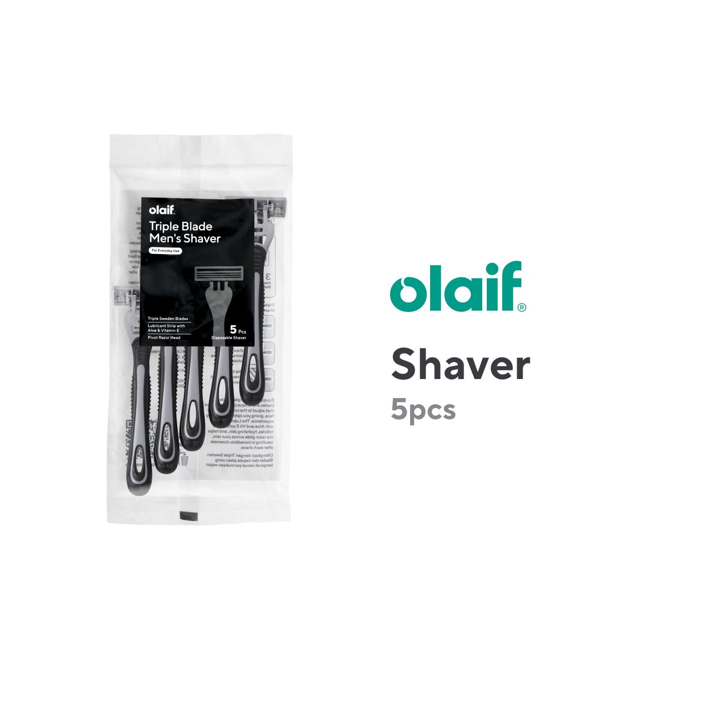 Olaif Triple Blade Mens Shaver - Alat Cukur Pria - 5pcs Isi 5 Pcs