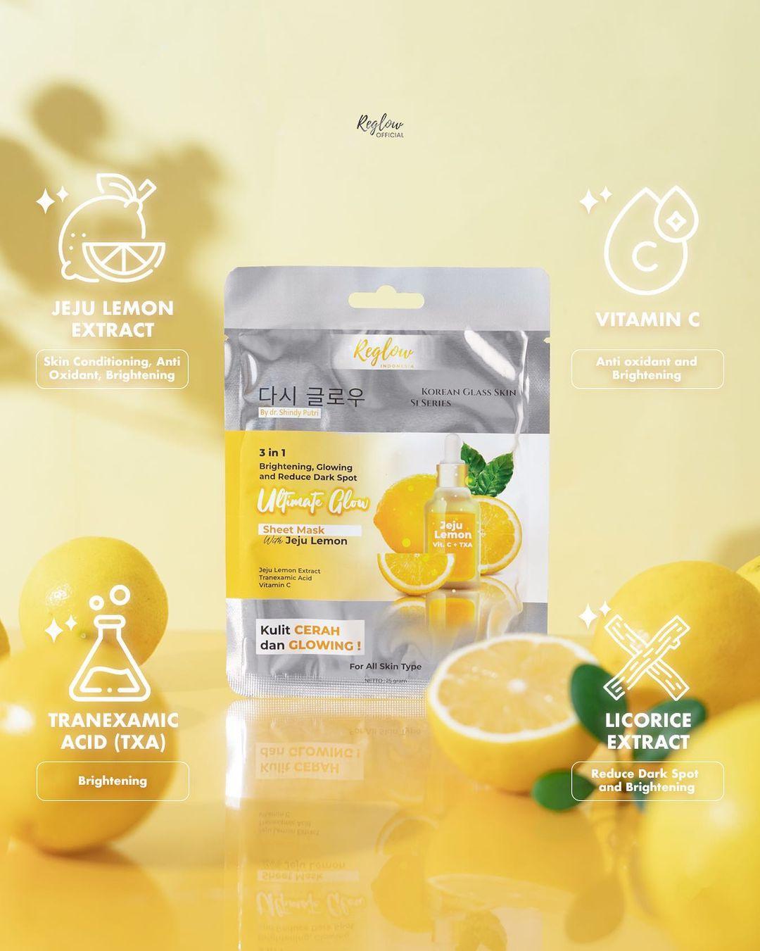 Queisha.id - reglow skincare sheetmask 40 gram sheet mask