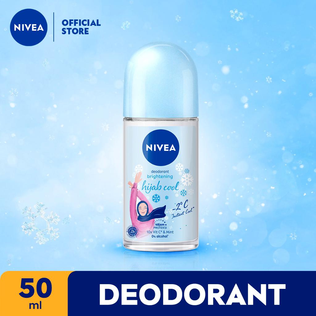 Nivea - NIVEA Brightening Hijab Cool Deodorant Roll On 50ml Biru