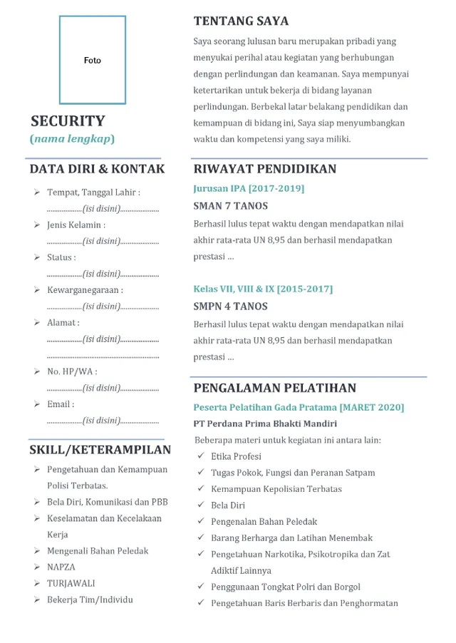 10 Contoh Surat Lamaran Kerja Satpam yang Baik dan Benar!