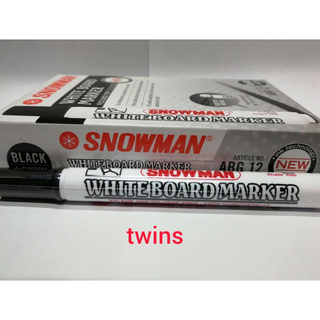 TWINS STATIONERY - SNOWMAN SPIDOL WHITEBOARD per pack biru