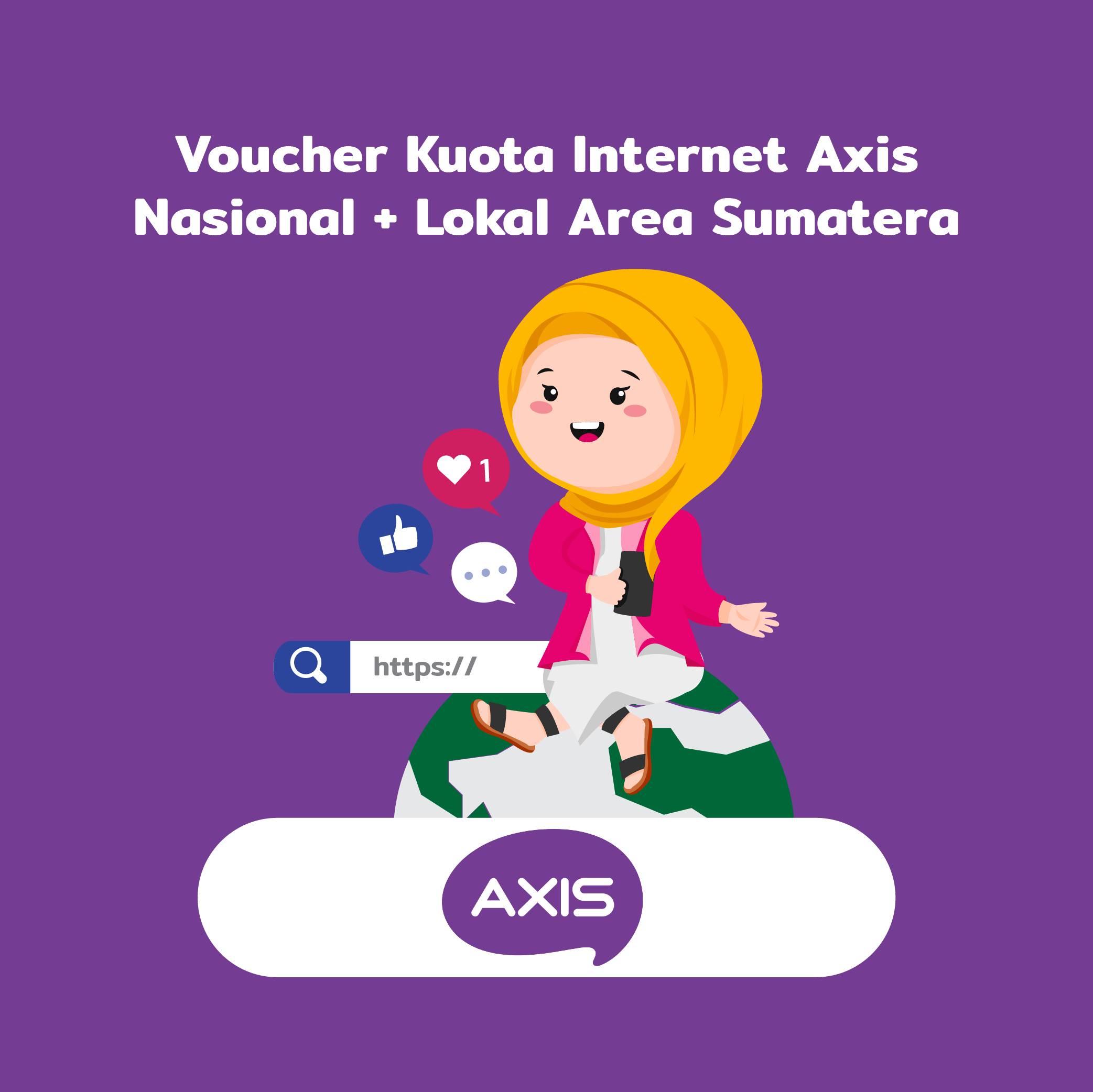 Voucher Kuota Internet Axis Nasional + Lokal Area Sumatera 5 GB - 15 Hari - Harga Reseller ...