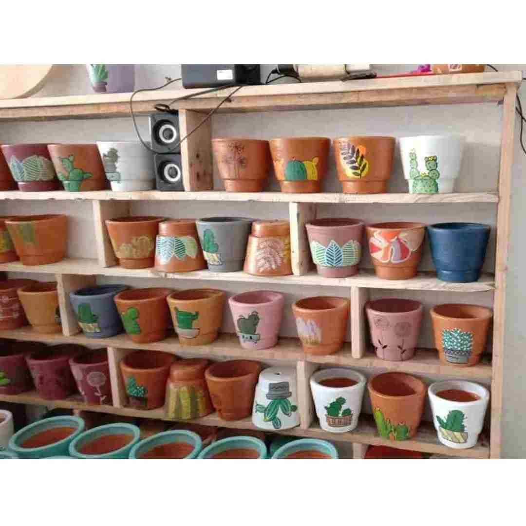 Maplant - Pot Lukis Diameter 12cm Diameter 12cm Tinggi 10cm Original ...