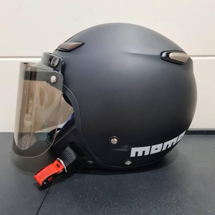 JPN Helm - Monsa Momo Hitam Doff Kaca Datar XL - off - Harga Reseller ...