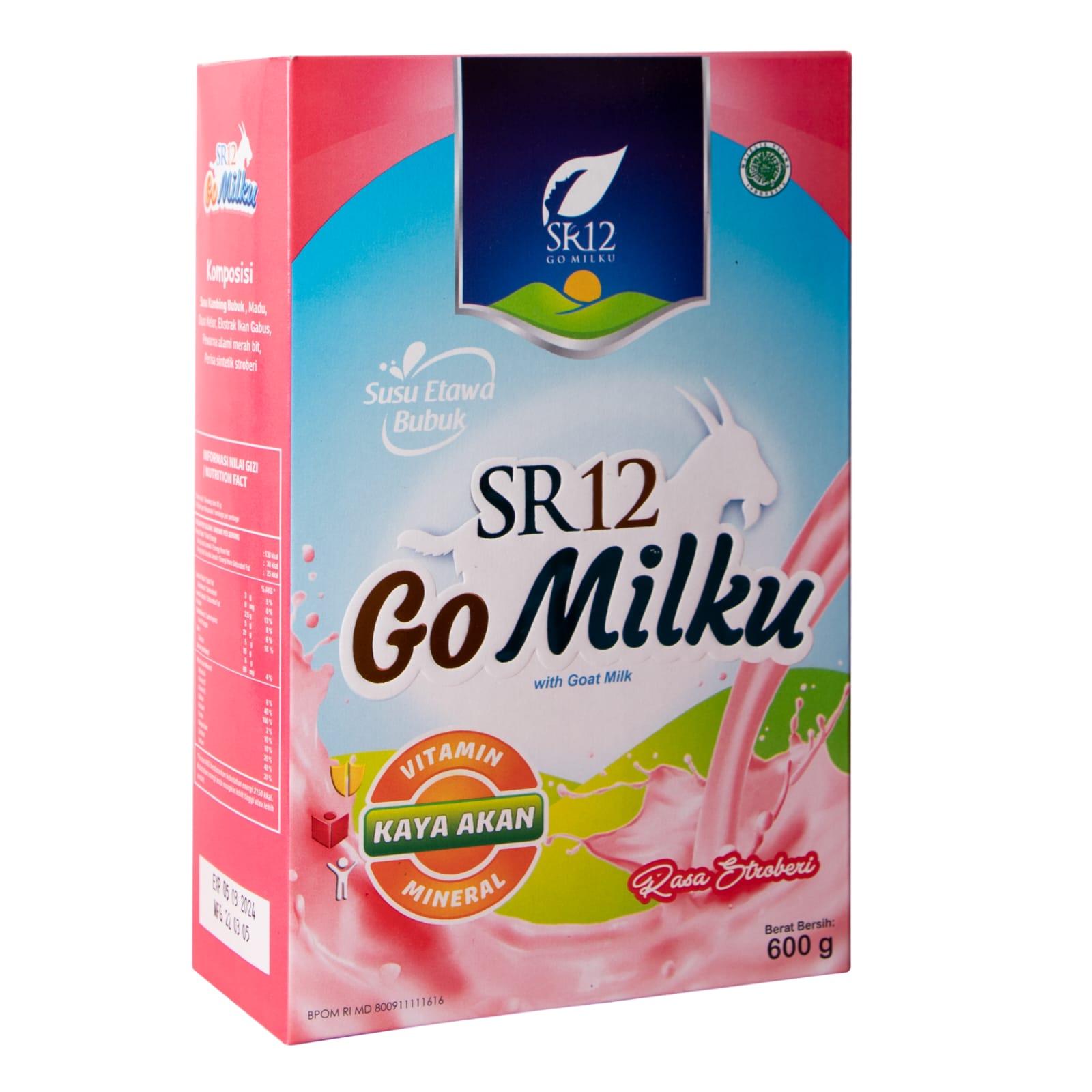 Susu Kambing Etawa Strawberry SR12 Gomilku SR12 Susu Kolesterol Kesehatan Jantung Tulang Lambung ...