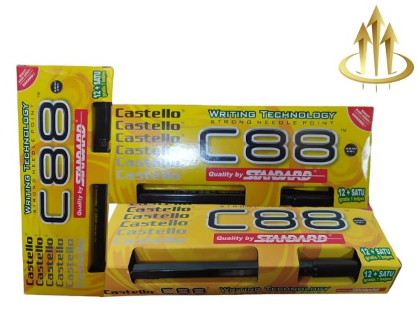 Pulpen Standard Castello C88 per pack Hitam - Harga Reseller Termurah Juli 2024