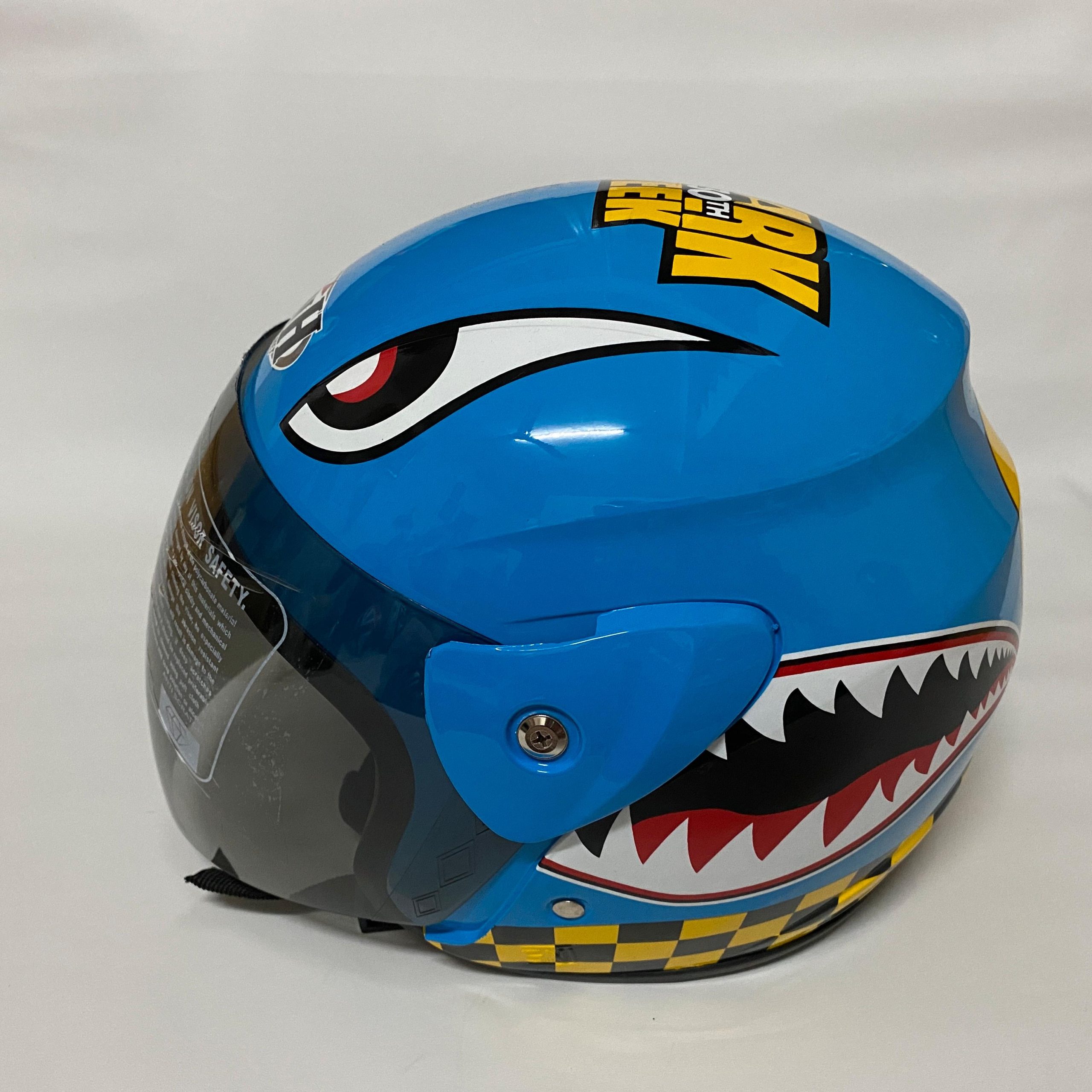 Helm Nuvo Shark Biru Glossy - Helm SNI - Helm Dewasa L Nuvo Shark Biru ...