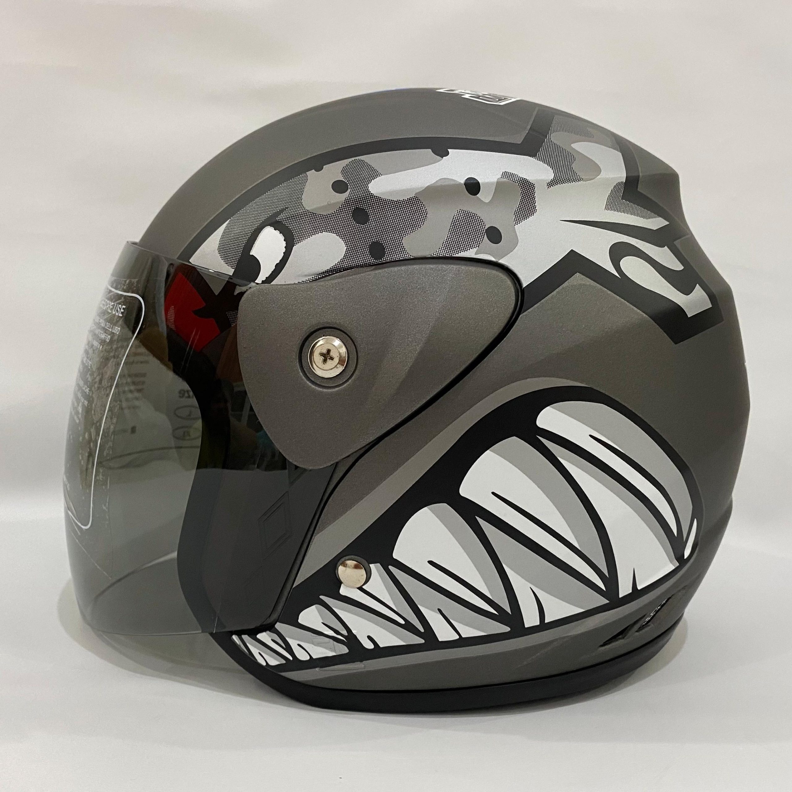 Helm Nuvo Bullet Abu Abu Doff - Helm SNI - Helm Dewasa L Nuvo Bullet ...