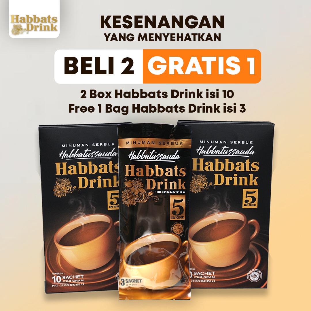 BELI 2 GRATIS 1 (Beli 2 Box Habbats Drink Isi 10 Free 1 Bag Habbats ...