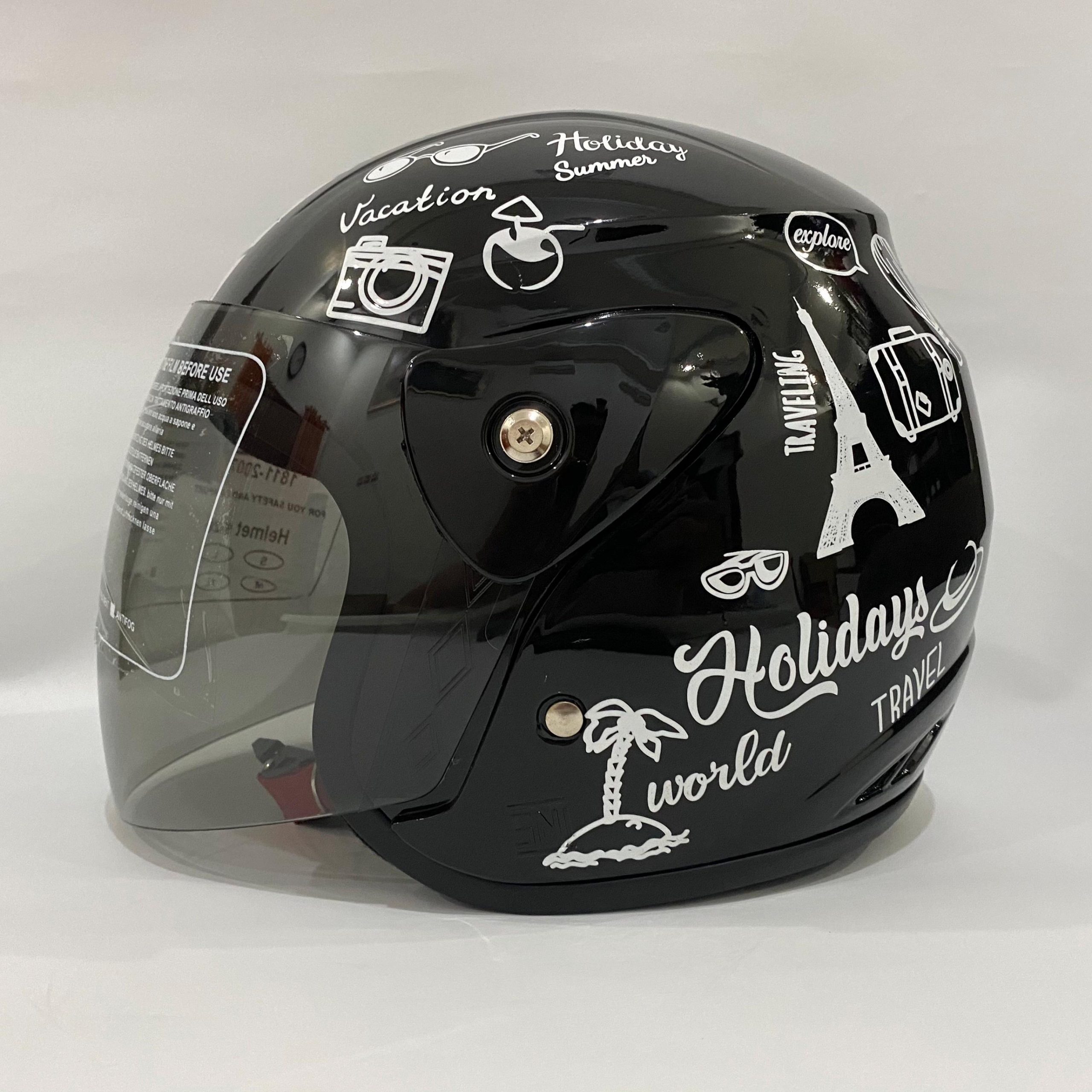 Helm Nuvo Traveling Hitam Glossy - Helm SNI - Helm Dewasa L Nuvo ...