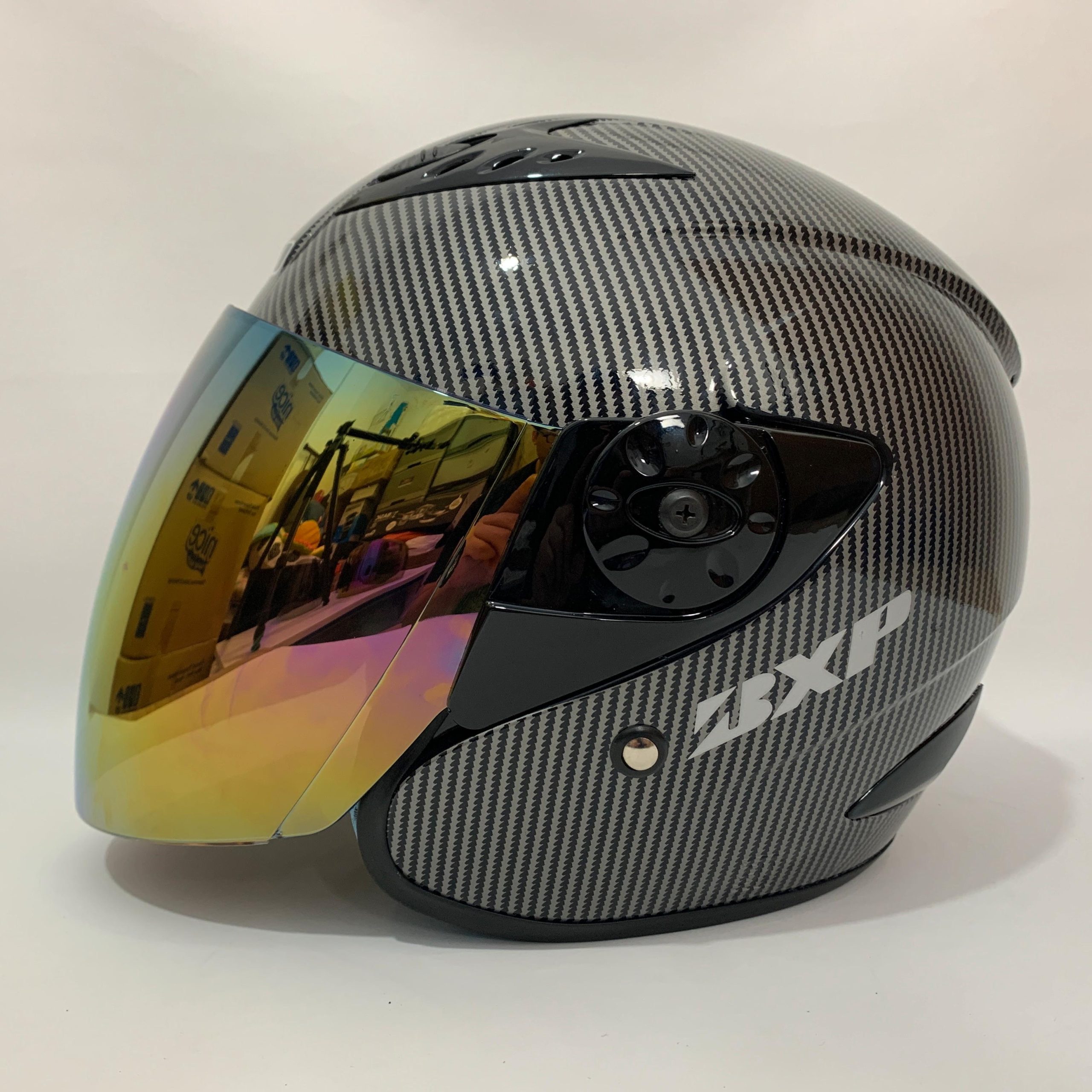CRX Helmet - Helm Vision Carbon Glossy - Single Visor - Helem SNI ...