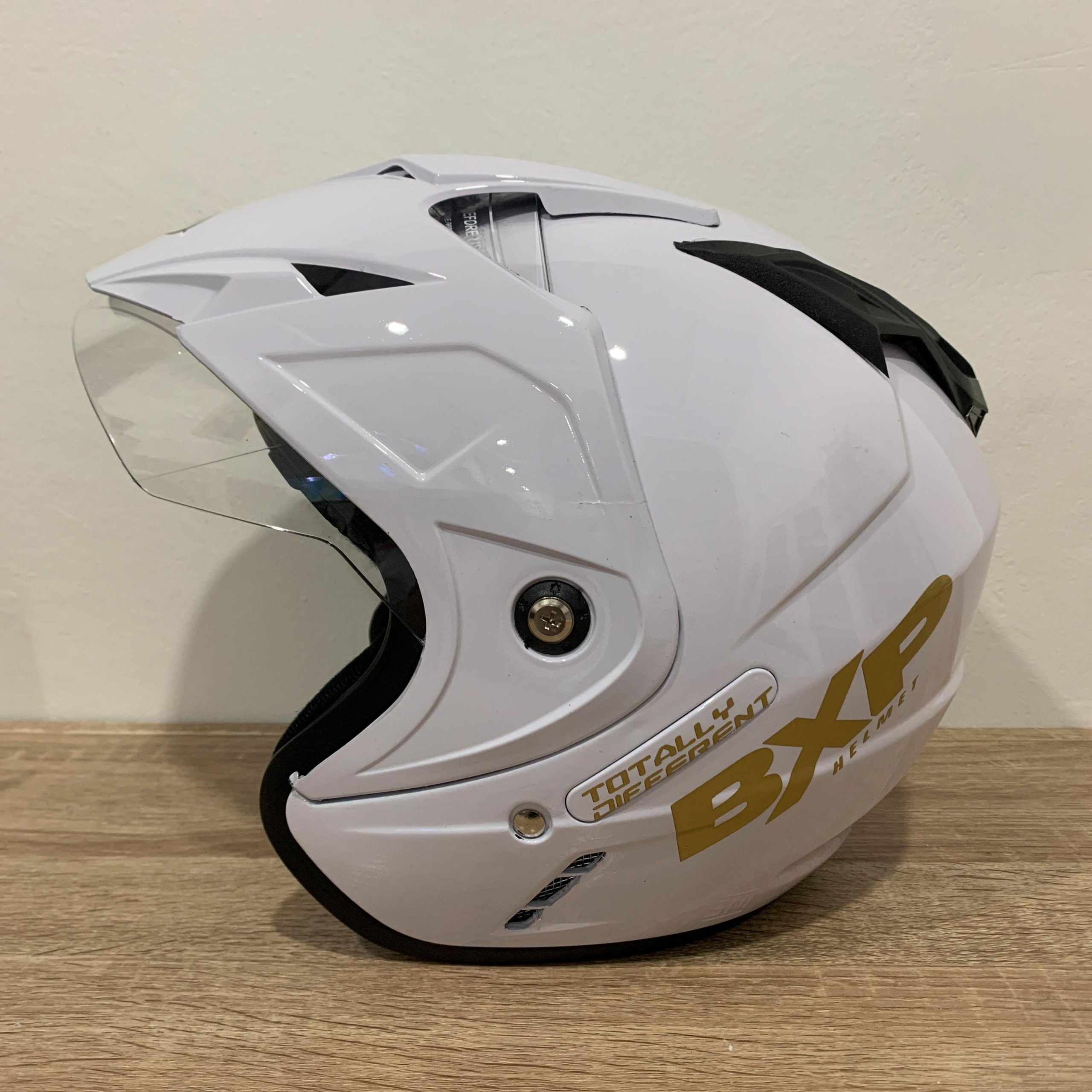 Helm GL Putih Glossy Polos Solid - Single Visor (Kaca Clear) Helm SNI ...