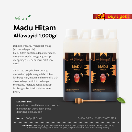 Mirani - (Buy 1 get 1) Madu Hitam Alfawayid - Harga Reseller Termurah Januari 2025