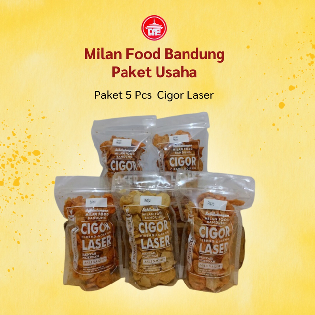Milan Food Bandung - Paket Usaha 5 pcs (New) Cigor Laser Snack Makanan ...