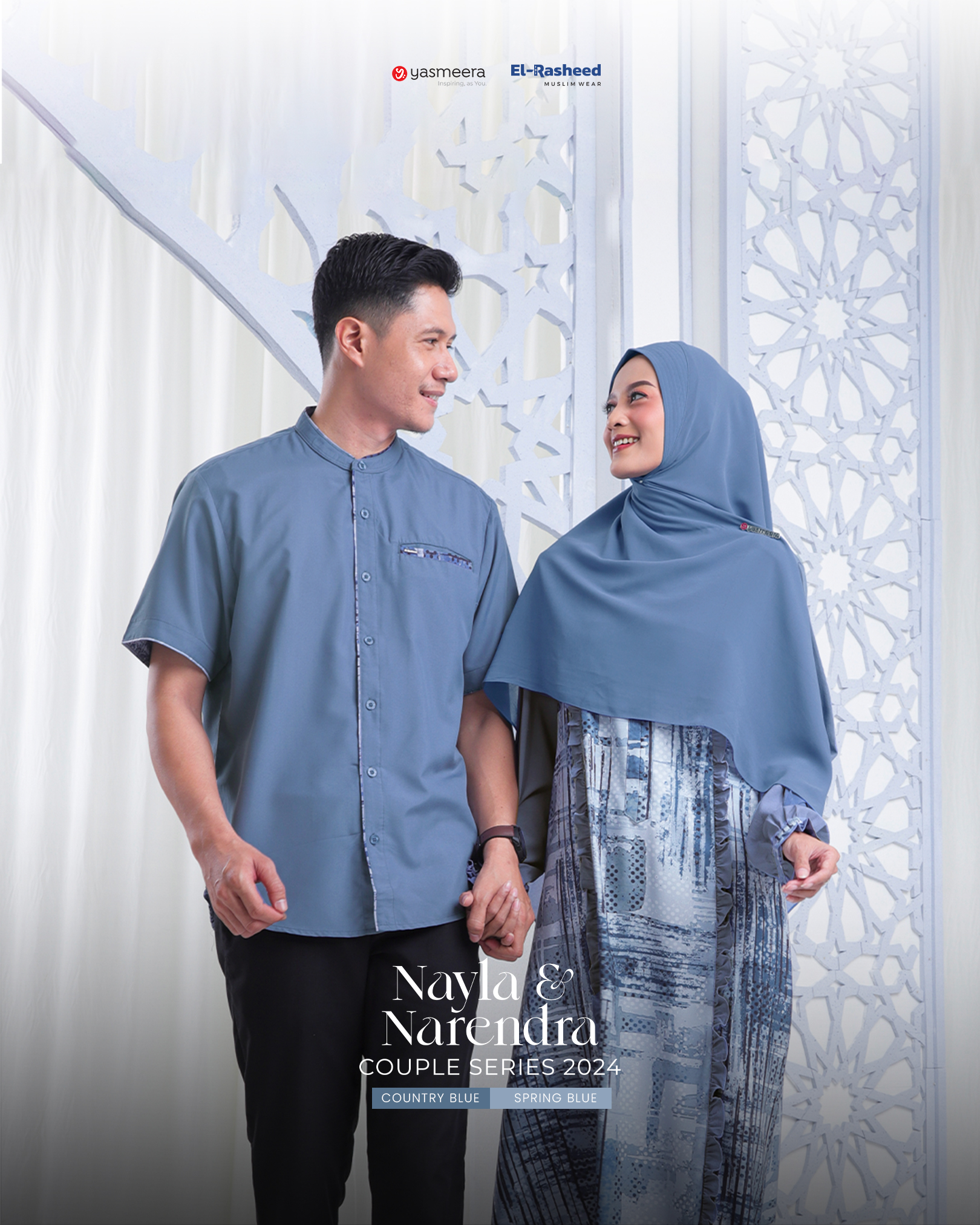 Yasmeera Official - Couple Series 2024 Nayla - Nayendra Warna Country Blue & Spring Blue