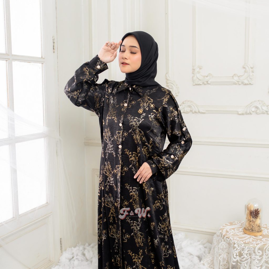 Sakura Baru X FnW - Dress Shafira Santorini Poggy Motif Klasik Elegan ...