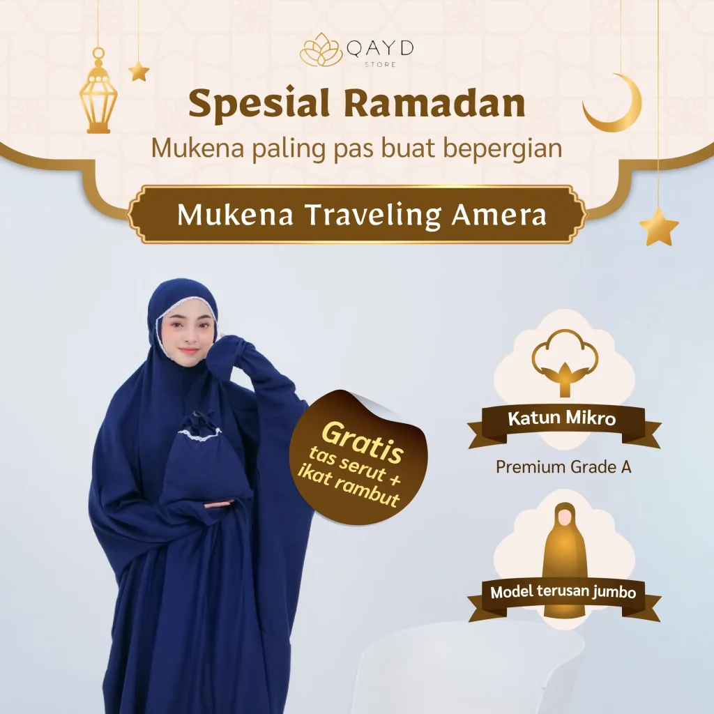 qaydstoreid - MUKENA 2IN1 TERUSAN AMERA TRAVELING JUMBO terusan wardah