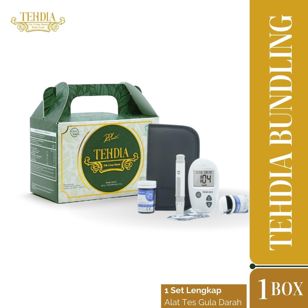 TEHDIA - TEHDIA Original 20s 1 box dan Alat Cek Gula Darah 150gr Hijau ...